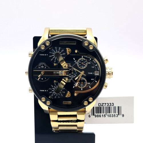 NEW GENUINE DIESEL MR DADDY 2.0 DZ7333 XL 57MM YELLOW GOLD MEN'S WATCH ...
