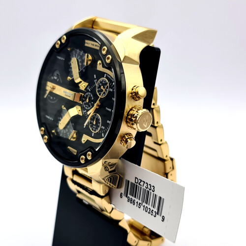 NEW GENUINE DIESEL MR DADDY 2.0 DZ7333 XL 57MM YELLOW GOLD MEN'S WATCH ...