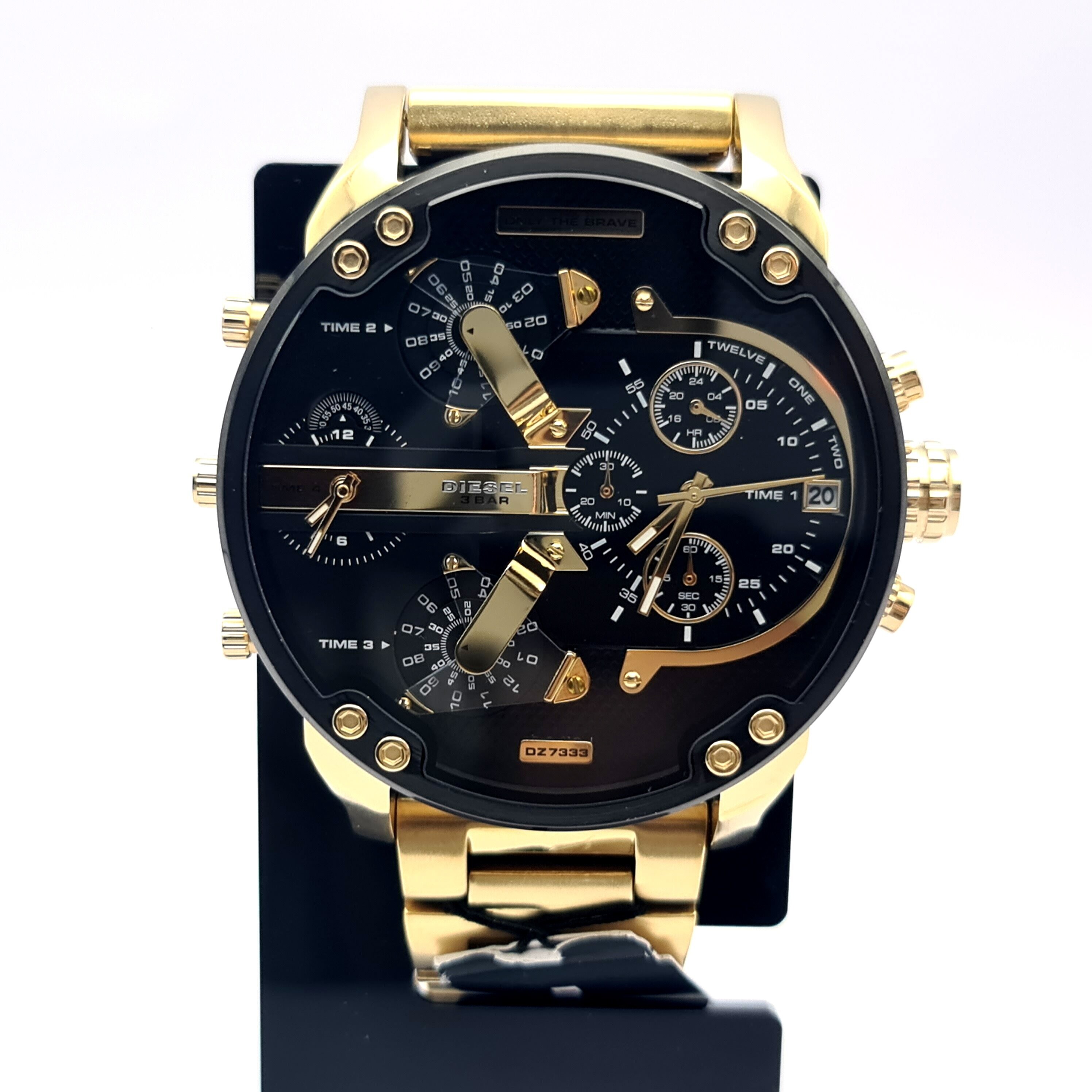 NEW GENUINE DIESEL MR DADDY 2.0 DZ7333 XL 57MM YELLOW GOLD MEN'S WATCH ...