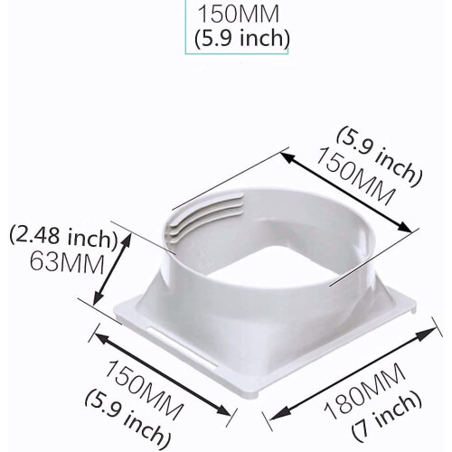 5.9 Inch Portable Air Conditioner Exhaust Hose Coupler Window Adapter A ...