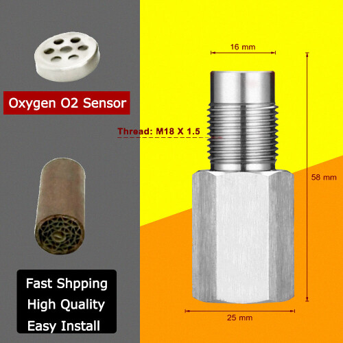 Oxygen O2 Sensor spacer Adapter Oxygen sensor simulator Extender m18x1 ...