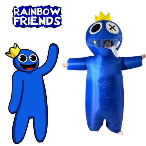 Roblox Rainbow Friends Blue Drool Monster Inflatable Clothes Adults ...