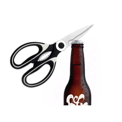 Heavy Duty Kitchen Scissors Stainless Steel Blades Bottle Opener Non ...