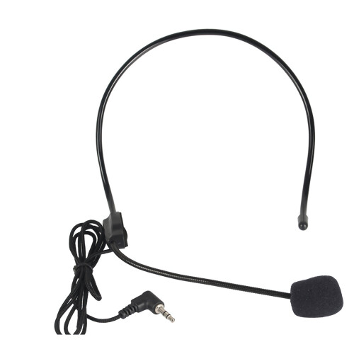 Portable Head mounted Microphone Wired 3.5mm Plug Guide Lecture Speech ...