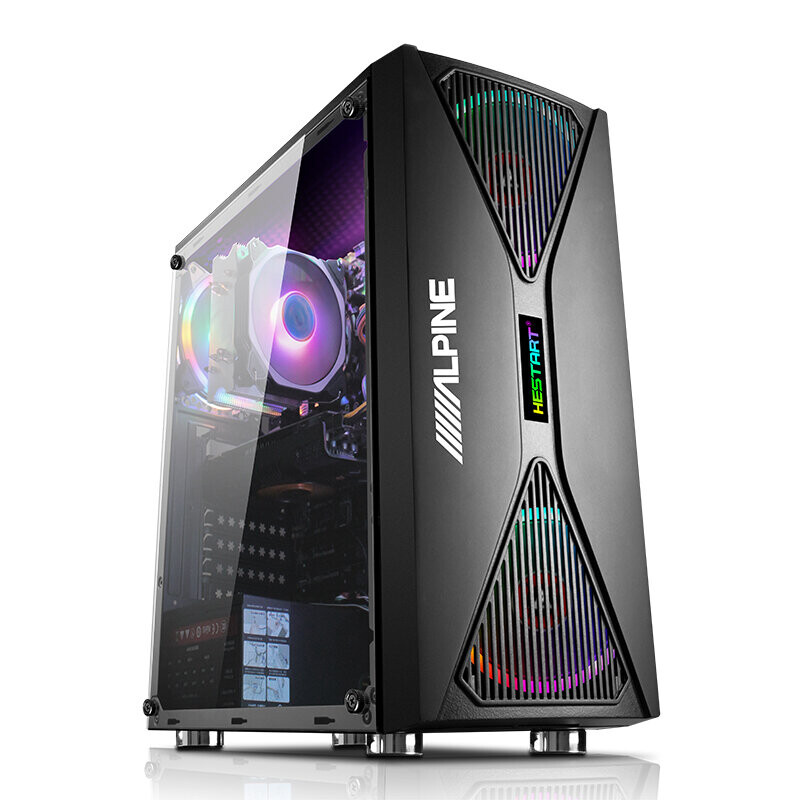 ATX Computer Gaming Case Desktop Computer Mainframe Back Line Support M ...