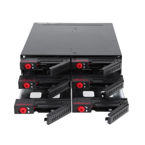 Oimaster 6 Bay SATA SSD Hard Drive Enclosure Rack Data Storage For 2 ...