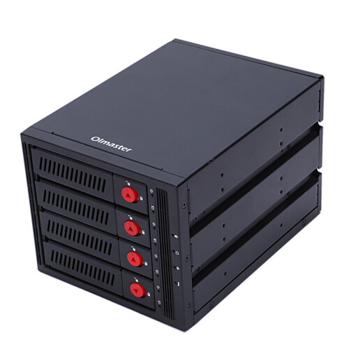 Oimaster 4 Bay Hard Drive Enclosure Rack Data Storage 2.5'' 3.5'' SATA ...