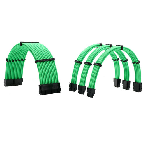 Sleeved Cables PSU Extension Kit 18AWG 30cm ATX 24pin,CPU4+4p,PCI E 6 ...