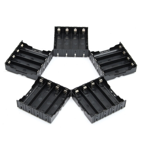 5PCS High Strength Battery Plastic Case Holder for 4x3.7V 18650 Li ion ...