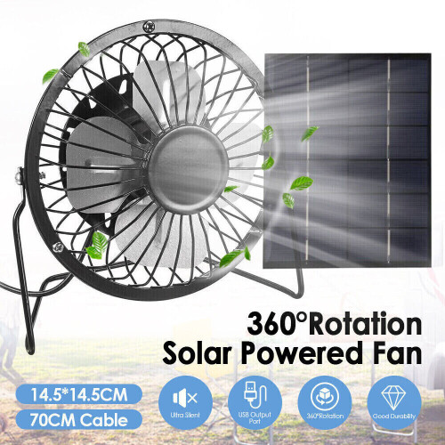 Solar Panel Powered Fan Mini Ventilator 20W Exhaust Fan for Greenhouse ...