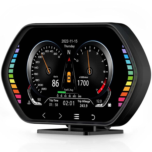 F12 OBD2 Gauge Display, Multi-Data Monitor, Head Up Display, Plug and ...