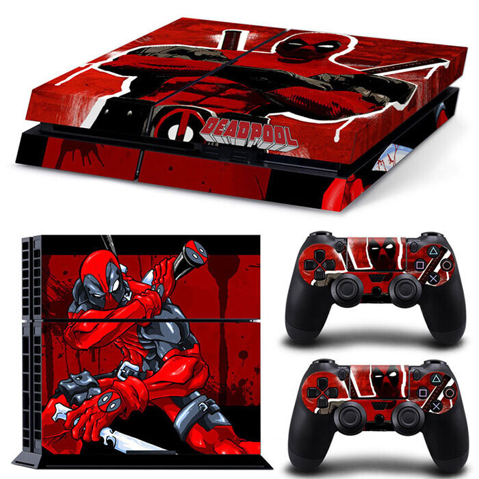 Marvel Deadpool Spider Man Venom Skin Sticker for PS4 Slim Console and ...