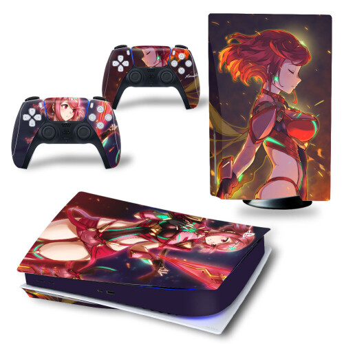 Custom print anime sexy girls sticker ps5 skin sticker for ps5 console ...