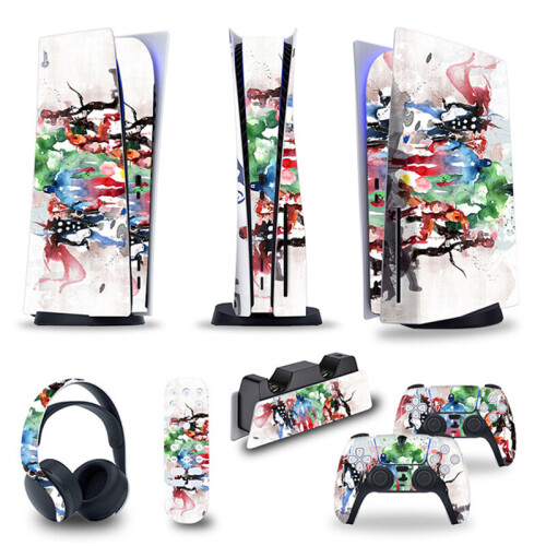 5 in 1 New Cool Design for PS5 disk Skin Sticker Decal Cover for ...