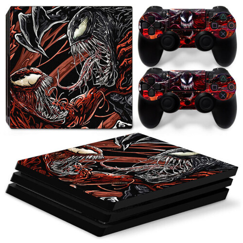 Marvel Venom Spider Man Skin Sticker for PS4 Slim Console and 2 ...