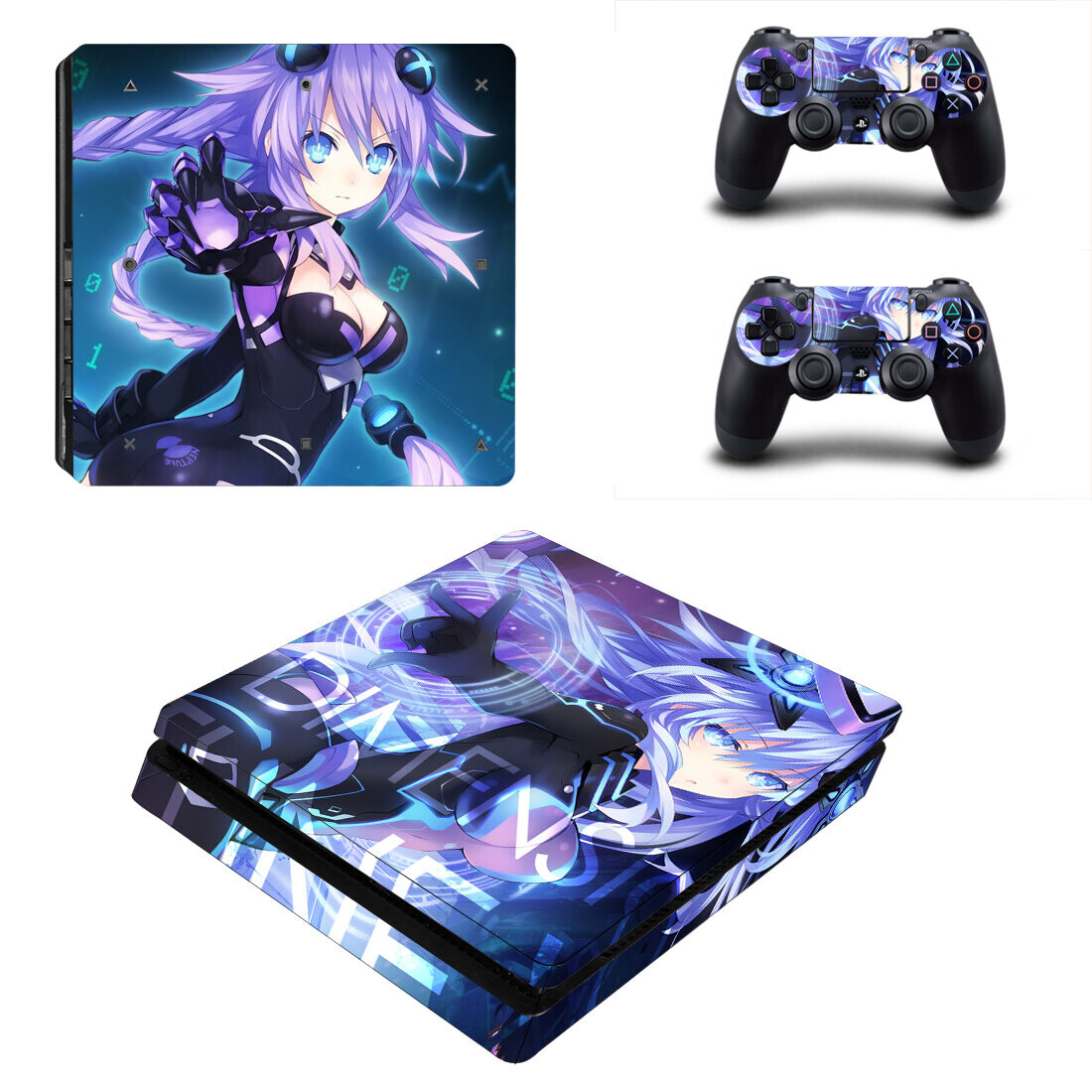 Cute Anime Girl Decal PS4 Slim Skin Sticker for Playstation 4 Slim ...