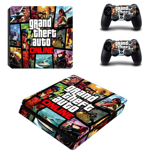 Grand Theft Auto V GTA 5 PS4 Slim Skin Sticker Decal for Playstation 4 ...