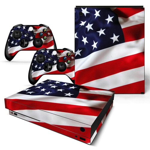 usa flag uk flag skin Sticker Decal For Microsoft Xbox One X Console ...