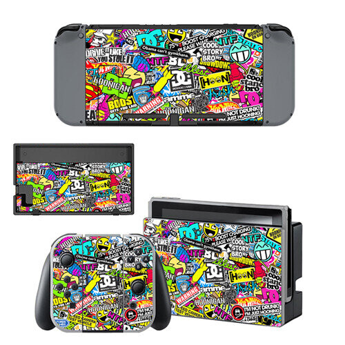Graffiti Booming Skin Sticker Decal For Nintendo Switch Console and ...