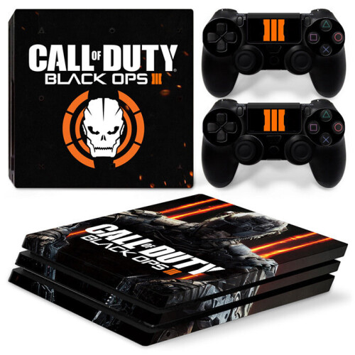 For PS4 Pro Call of Duty Black Ops PVC Skin Sticker Decal Cover Console ...