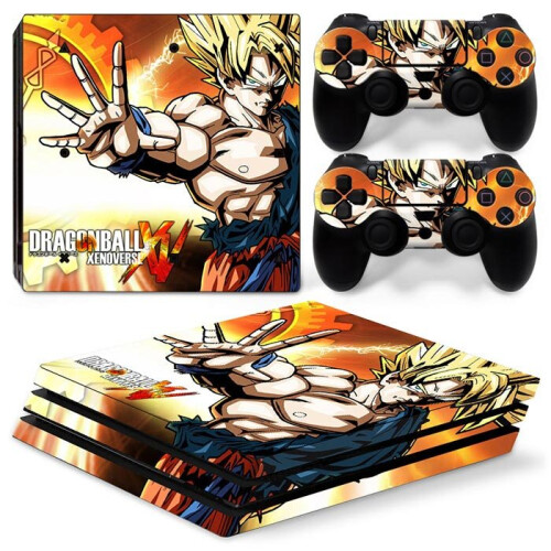Dragon Ball Son Goku Skin Sticker for PS4 Slim Console and 2 ...