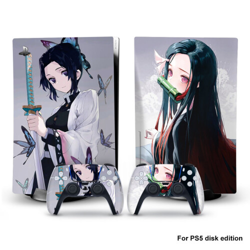 Demon Slayer Naruto Anime Skin Sticker for PS5 Disk Edition Console and ...