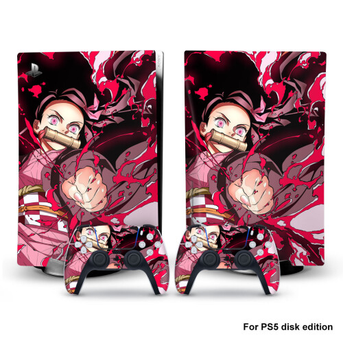 Demon Slayer Naruto Anime Skin Sticker for PS5 Disk Edition Console and ...