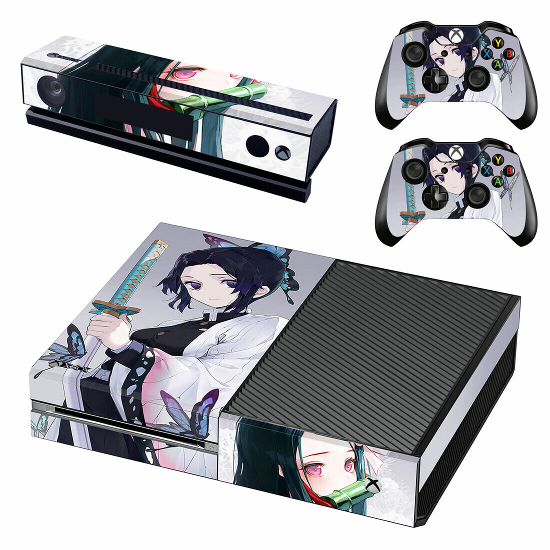 Demon Slayer Skin Sticker Decal Cover For Xbox One Console and 2 ...