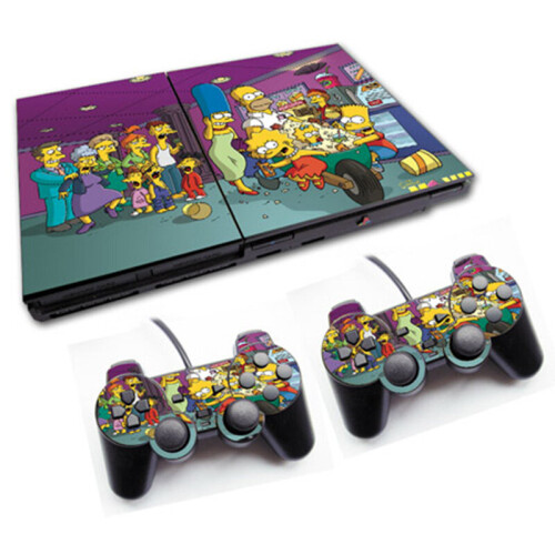 Cartoon design For PS2slim Console and Controllers stickers for PS 2 ...