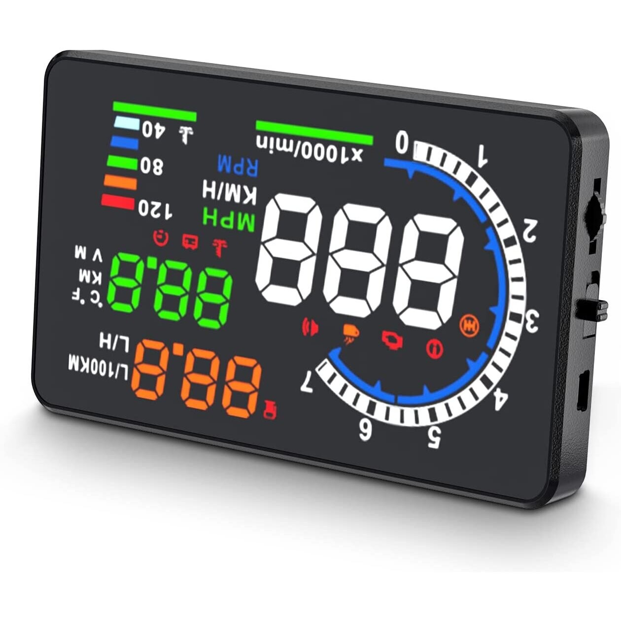 A8 OBD2 Digital Head up Display for Cars with OBD Function 5.5 Inch ...