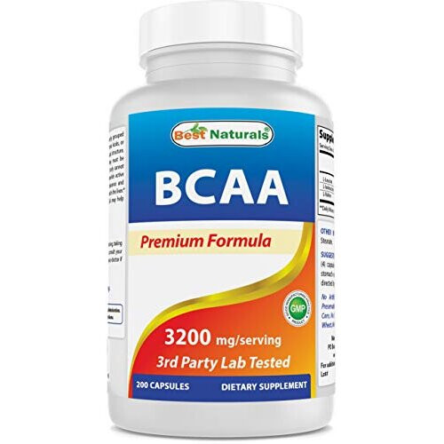 BCAA Branch Chain Amino Acid 3200mg per serving 200 Capsules Pharmaceutical Grade 100 Pure ...