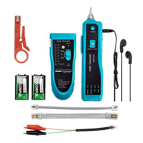 9 in 1 Network Cable Tester with BatteryWire Tracker RJ45 RJ11 LAN ...