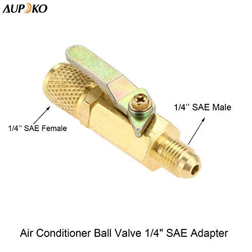 Ball Valve 14 SAE Adapter Air Conditioner Straight ShutOff Valve for ...