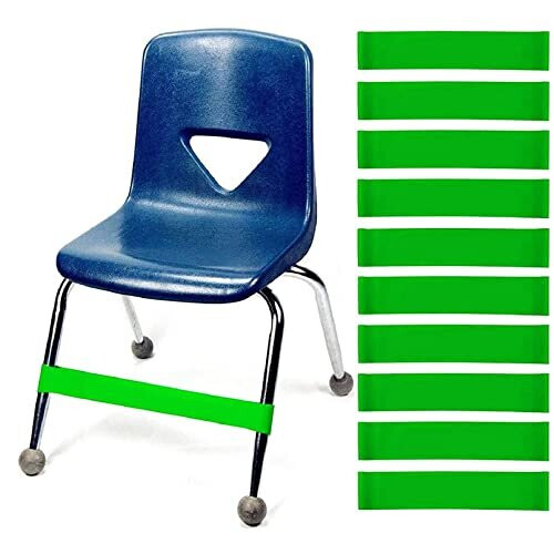 Set of 10 Natural Latex Stretch Foot Bands Chair Fidget Bands Workout ...