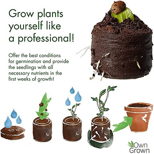 Coco Coir Seed Compost Pellets 125 Coconut Coir Plugs for Seeds Peat ...