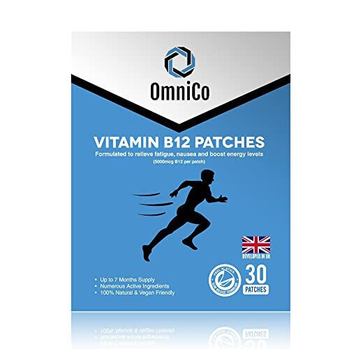 Vitamin B12 Patches 5000mcg Up to 7 Months Supply 30 Patches High Strength Transdermal Patches ...