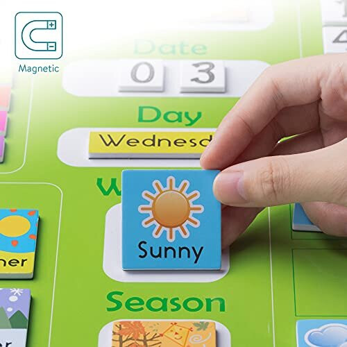 Kids Magnetic Calendar Early Years Learning Weather Date Month Day ...