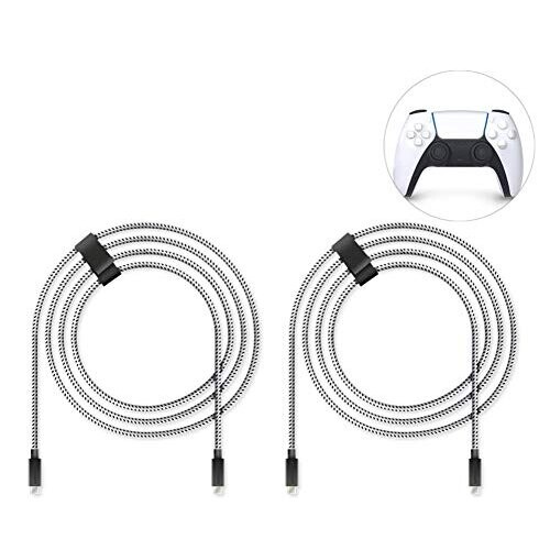 2x PS5 Controller Charging Cable FastCharging PlayStation 5 Controller ...