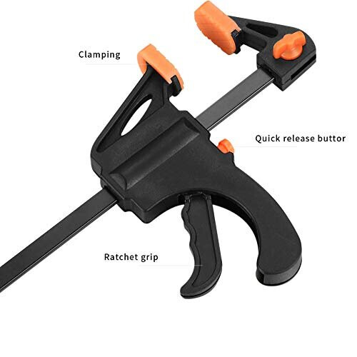 4 Pcs Quick Grip Clamps 4 Inch Quick Release Clamps F Wood Clamps ...