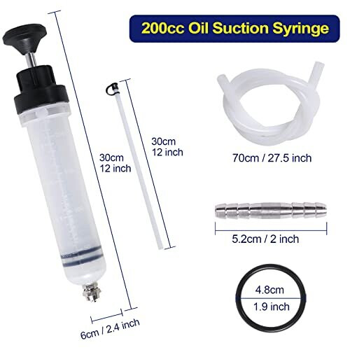 Oil Suction SyringeOil Change Syringe Brake Fluid Extractor Pump ...