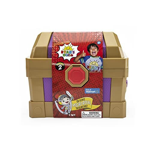Ryans World Sir Ryans Micro Royal Treasure Chest Including Mini Figures Vehicles Putty For Kids Aged 3 on OnBuy