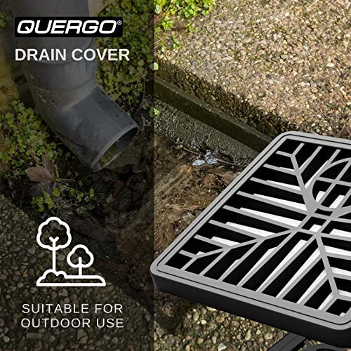 Square Drain Covers Outdoor Drainage Channel PVC Plastic Grid 150mm x ...