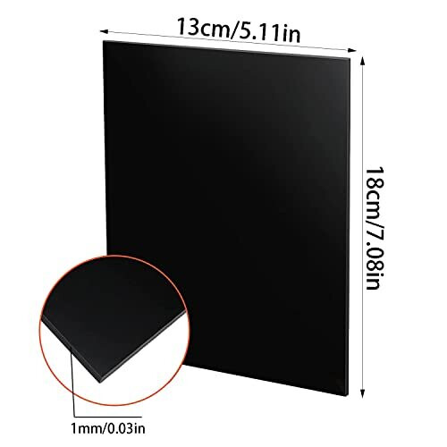 10pcs Acrylic Sheet 1mm Flexible Plastic Sheet Black Plastic Sheet ...
