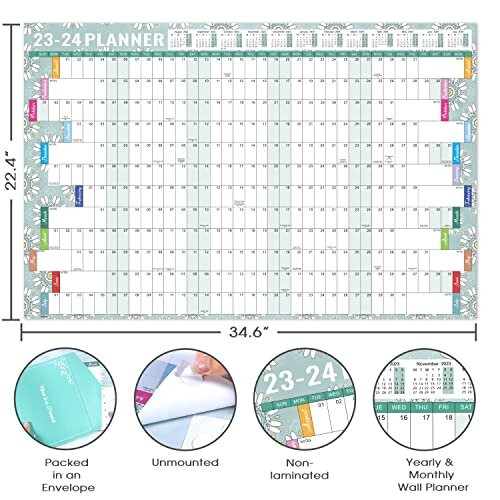 Wall Planner 20232024 A1 Large 20232024 Wall Planner from Aug 2023 to ...