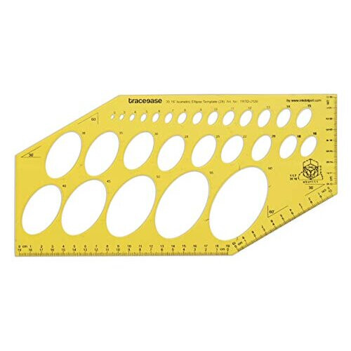 Geometric Drafting Isometric Ellipse Template Drawing Stencil Designing ...