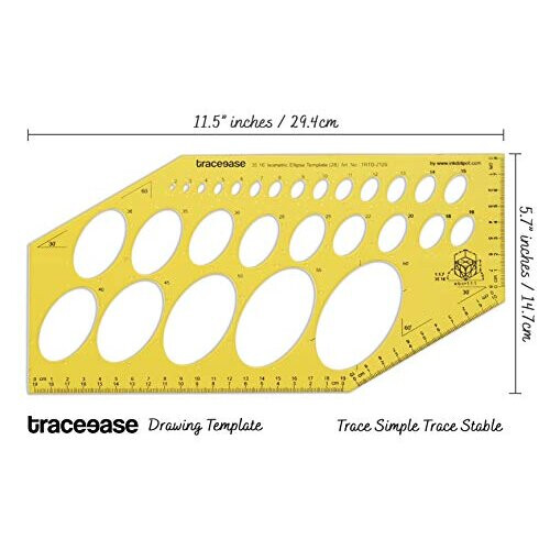Geometric Drafting Isometric Ellipse Template Drawing Stencil Designing ...