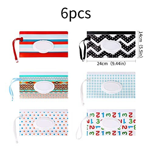 Wet Wipe Bag6pcs Baby Wipes Holder Reusable Wet Wipe Pouch Refillable ...