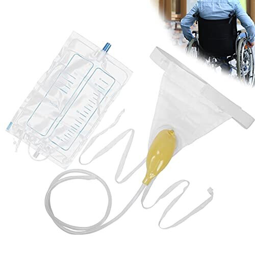 1000ml Collection Urine Bag Men Urinal Male Urination Device Funnel ...