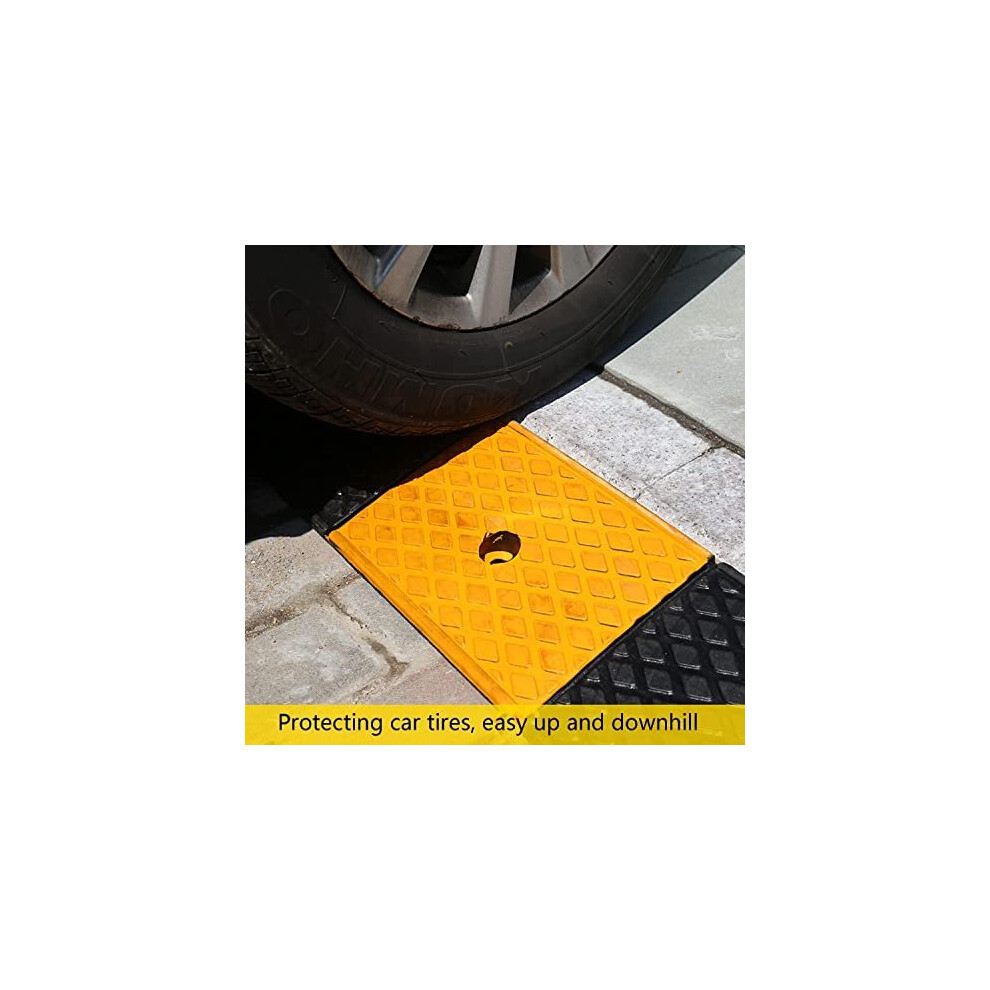 Rubber Kerb Ramp 100x15x5cm Heavy Duty Curb Ramp Portable Threshold ...