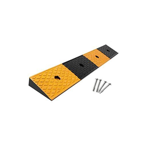 Rubber Kerb Ramp 100x15x5cm Heavy Duty Curb Ramp Portable Threshold ...
